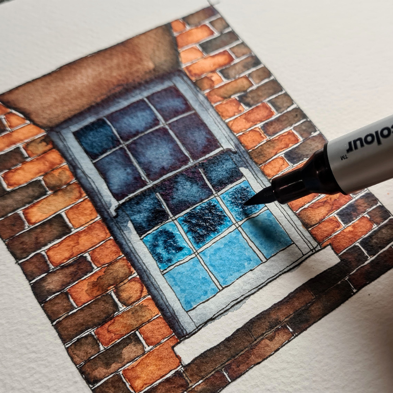 How to draw windows and brickwork – Winsor & Newton